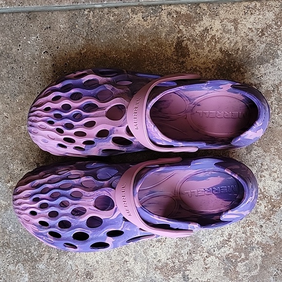 Merrell | Shoes | Merrell Erica Hydro Moc Slides Women Size Purple Pink ...